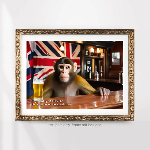 Monkey Alcohol Poster - Etsy