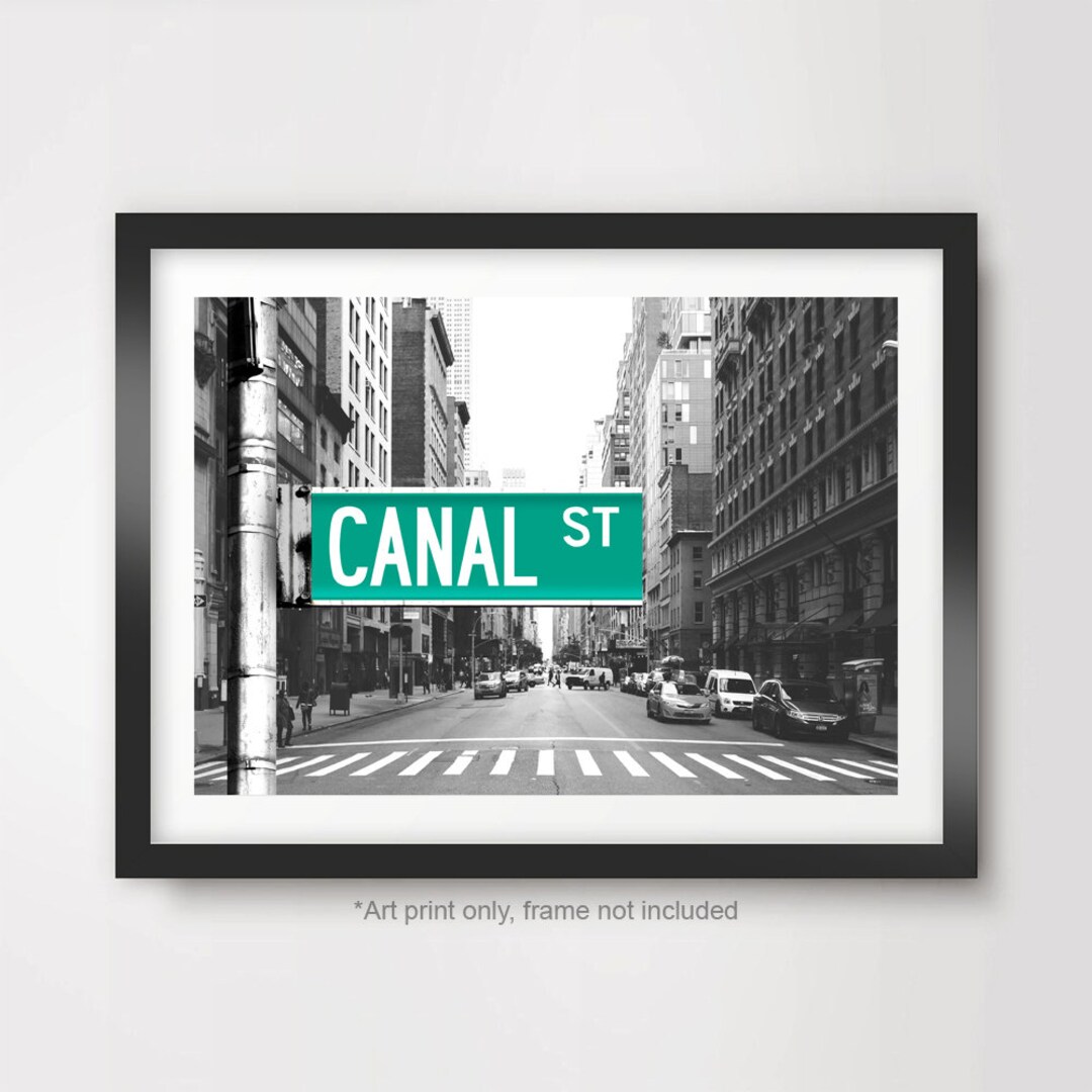 CANAL Street New York City ART PRINT Poster Famous Street Road Sign ...