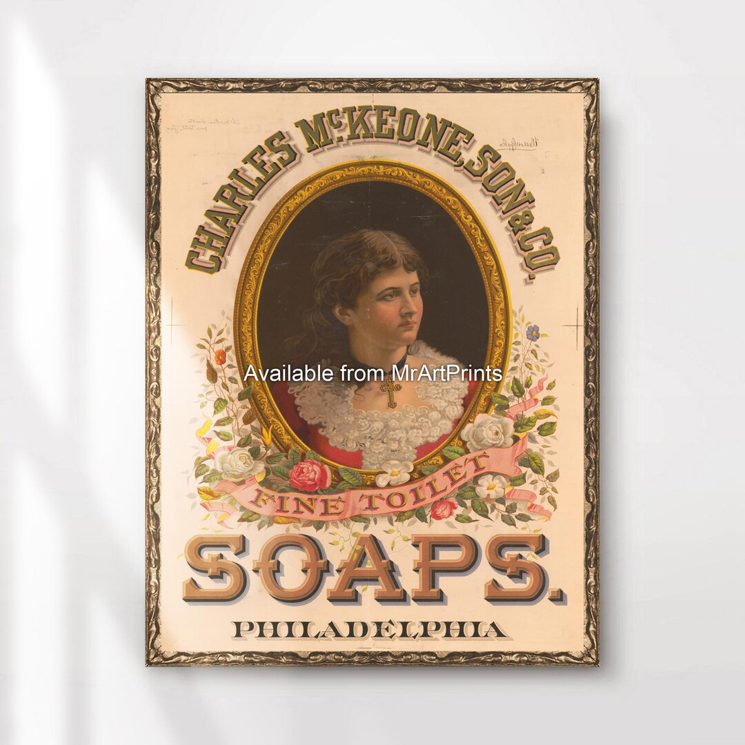 Victorian Lady Soap Bathroom Vintage Adverts Label Advertising Art ...
