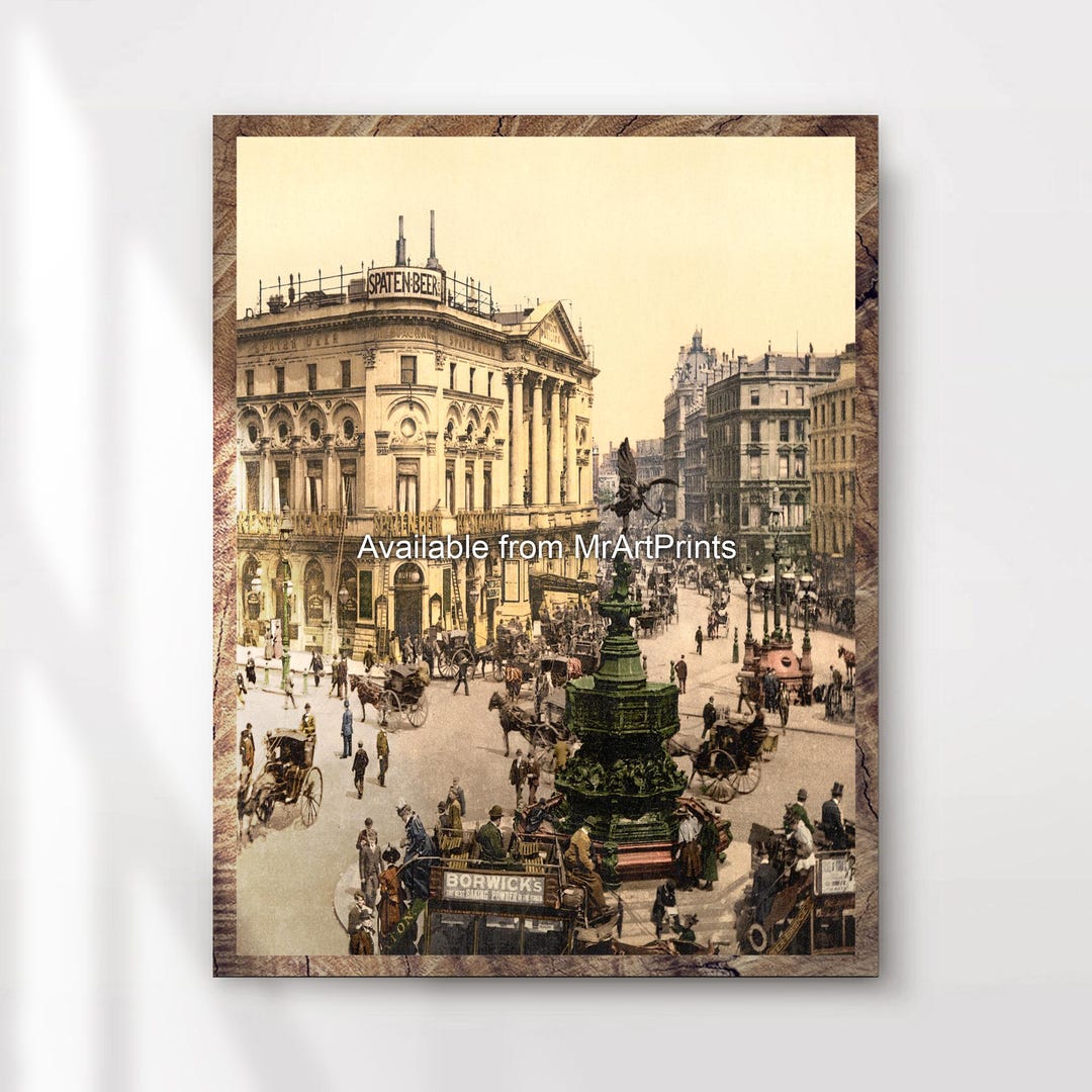 Piccadilly Circus Art Print | Vintage London Poster - Etsy