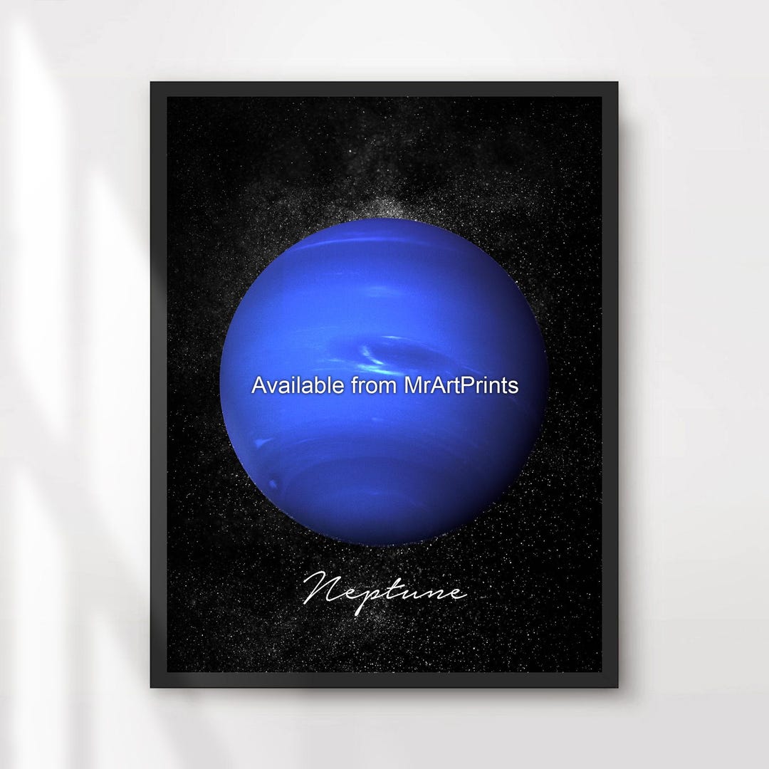 Planet Neptune Astronomy Outer Space Art Print Poster Wall Picture A4 ...