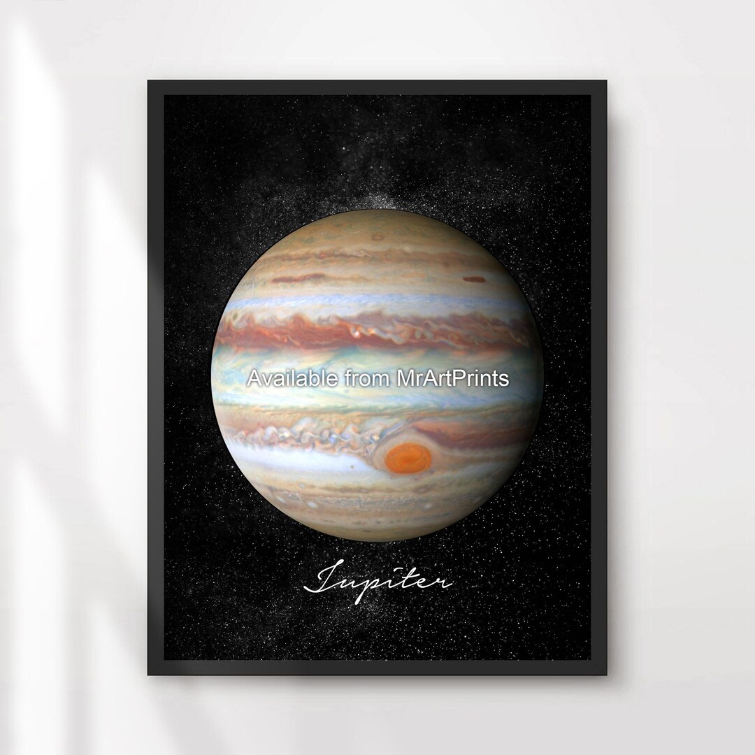 Planet Jupiter Art Print | Astronomy Outer Space Poster - Etsy