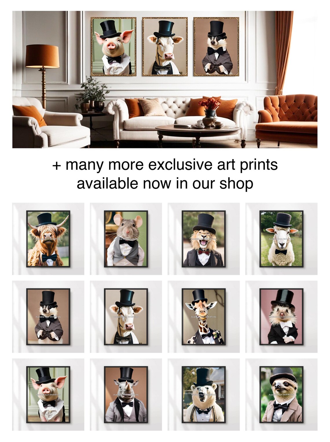 Eccentric Polar Bear Art Print: Victorian Animal Portrait - Etsy