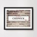 CHISWICK London ART PRINT W4 Postcode Street Road Sign District Borough ...