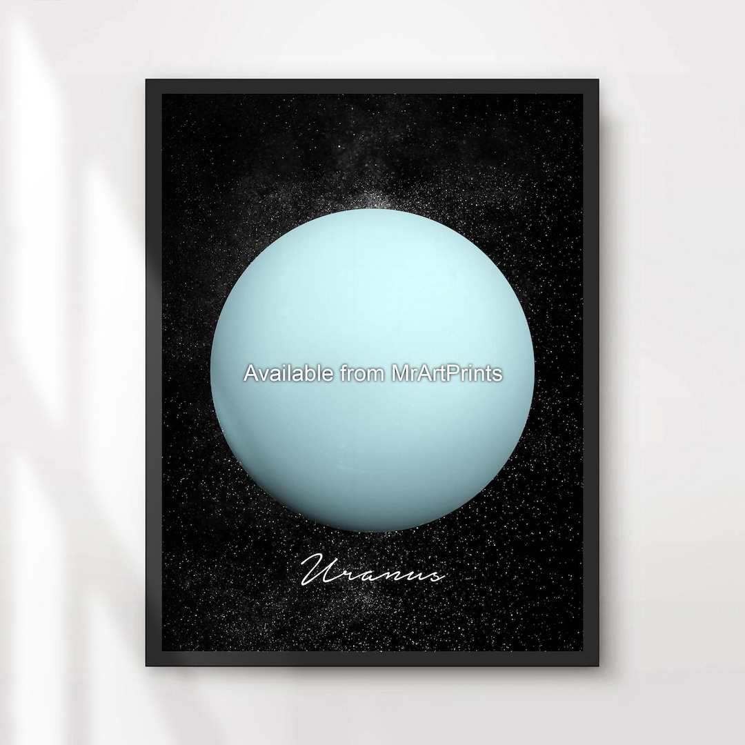 Planet Uranus Astronomy Outer Space Art Print Poster Wall Picture A4 A3 ...