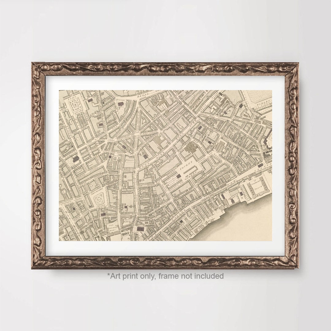 Strand Covent Garden Leicester Square London Road Street MAP Art PRINT ...