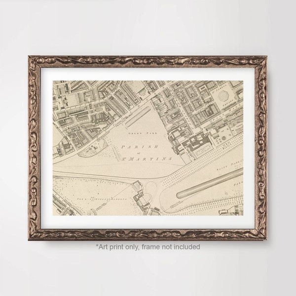 Antique Street Map - Etsy