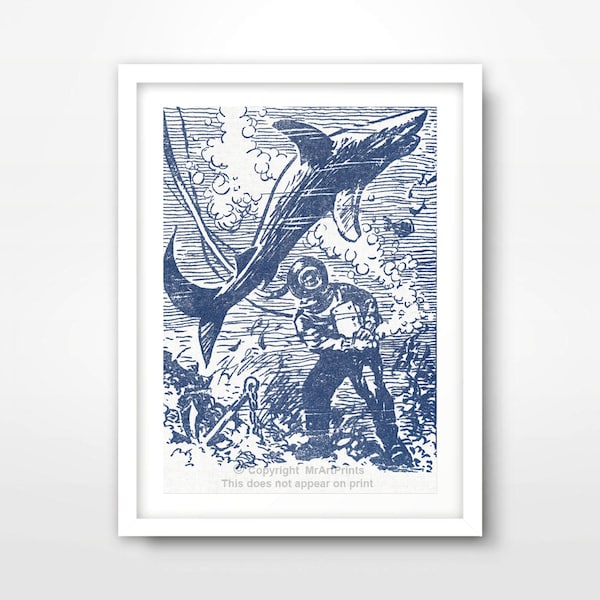 Deep Sea Diver Art - Etsy