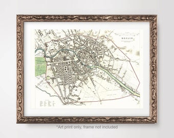 KREUZBERG MAP berlin Germany Fine Art Giclee Print - Etsy