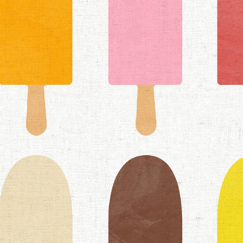 Kitchen Ice Lolly Lollies Types Chart Art Print Poster Cute Pretty ...