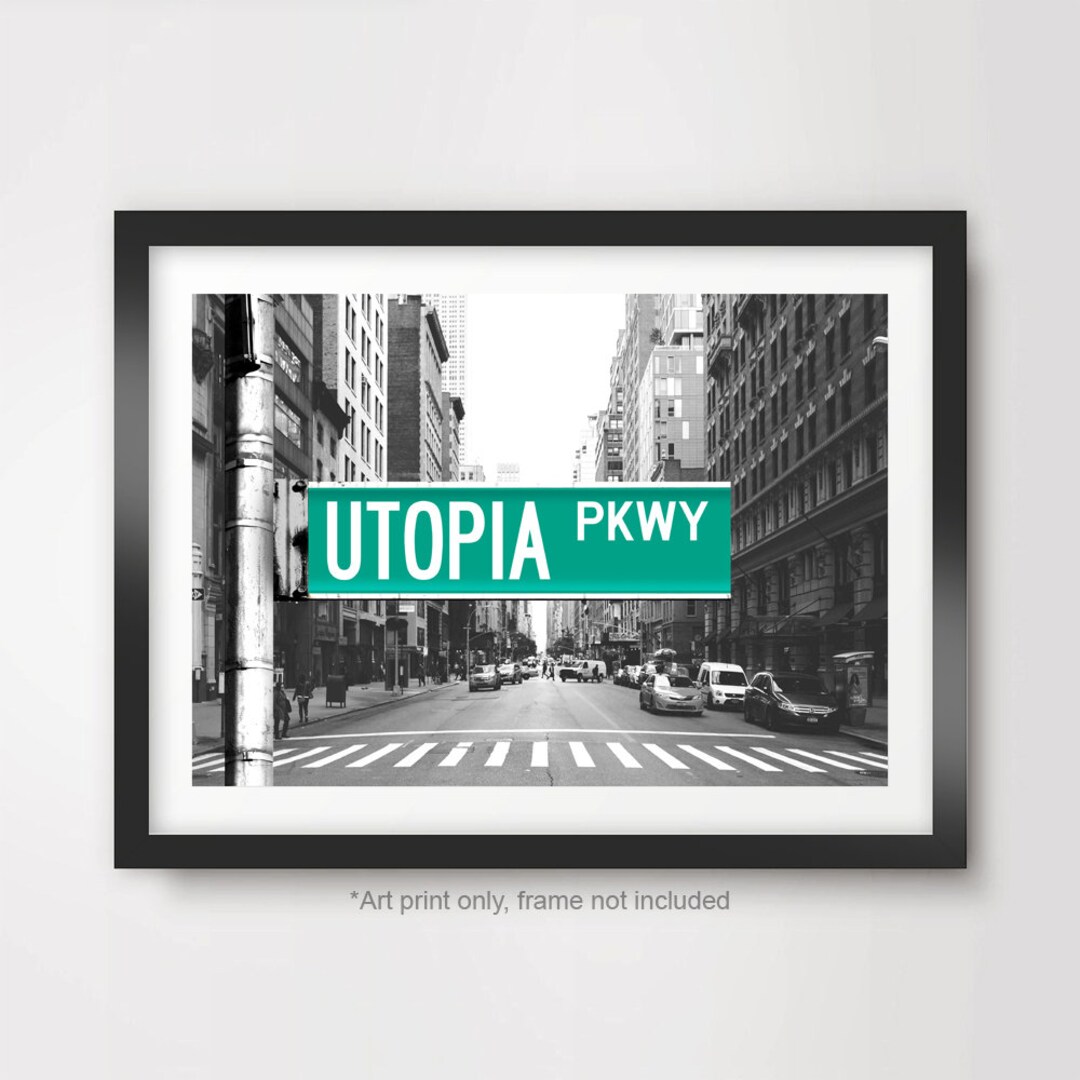 UTOPIA Pkwy Parkway Queens New York City ART PRINT Poster Famous Street ...