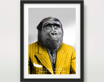 Monkey Print | Etsy UK