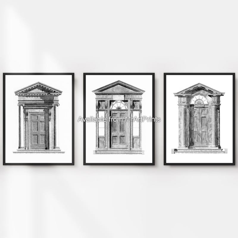 Triptych Architecture Art - Etsy