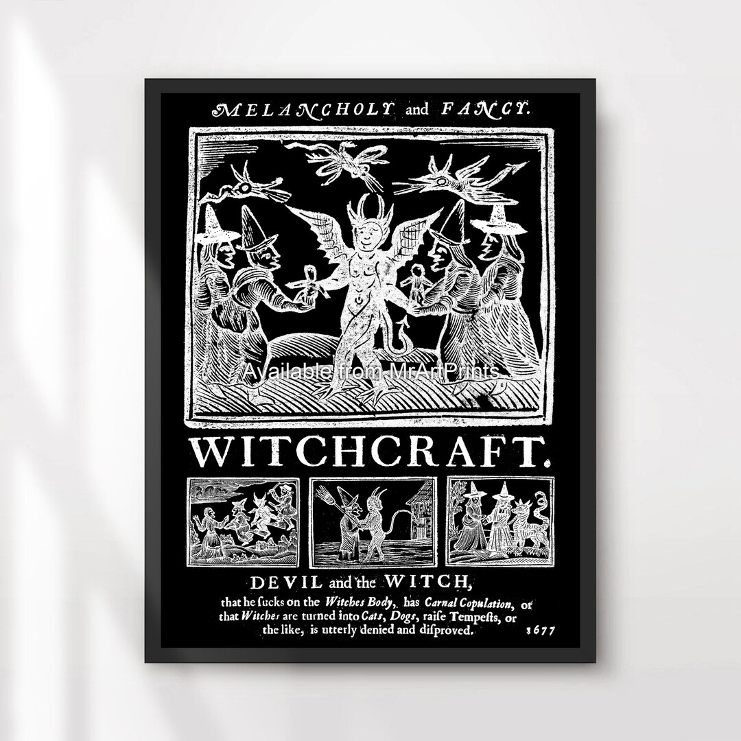 Witchcraft Witch Wicca Wiccan Art Print Poster Wall Picture Creepy Dark ...