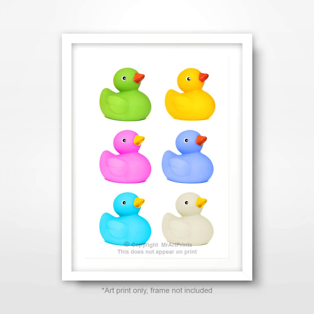 Rubber Ducks BATHROOM ART PRINT Poster Wall Picture Home Decor Artwork ...