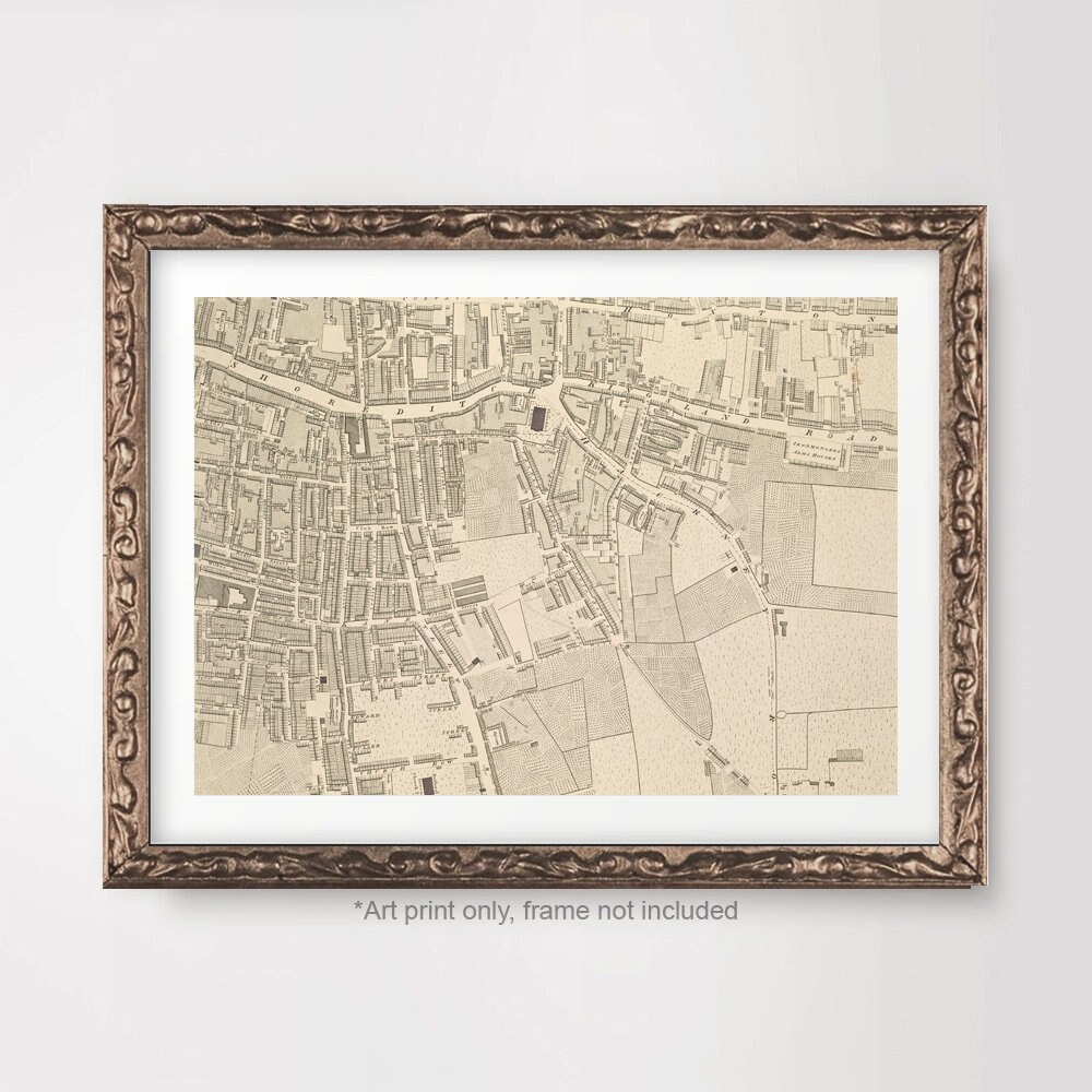 SHOREDITCH London Road Street MAP Art PRINT Year 1799 Vintage - Etsy