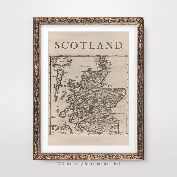 SCOTLAND Scottish MAP Chart Art PRINT Vintage Antique Poster | Etsy