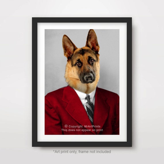 Portrait Of Humanoid Anthropomorphic German Shepherd Dog, 49% OFF