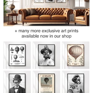 Steampunk Airship Aircraft Chart Art Print Wall Picture Poster Vintage ...