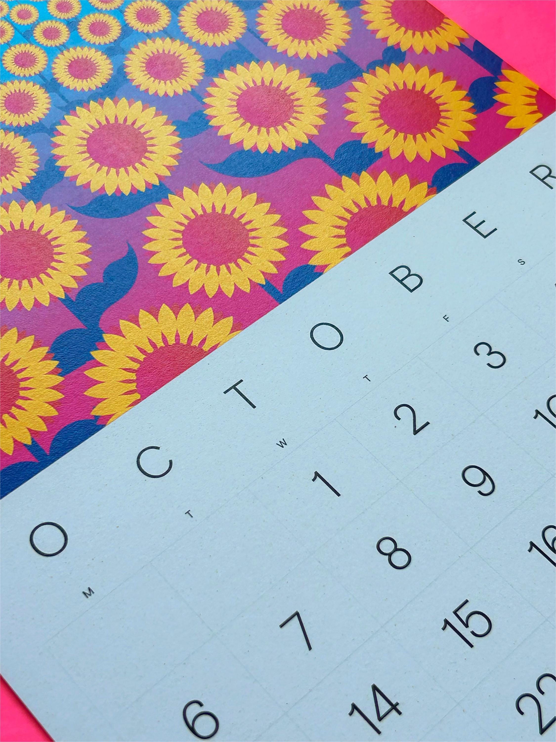 2025 Wall Calendar With Colorful Nature Inspired Illustrations — A4 - Etsy