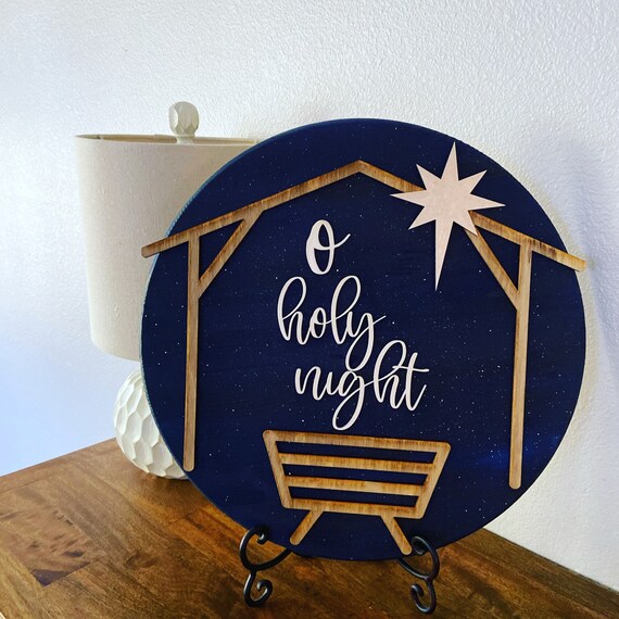 O Holy Night Sign - Etsy