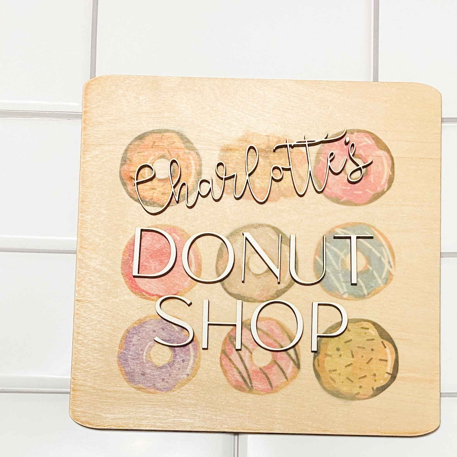 Donut Shop Sign | Play Kitchen Sign - Etsy
