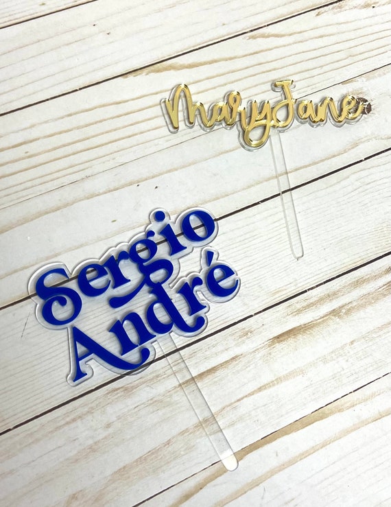 Personalized Acrylic Cake Topper - Etsy