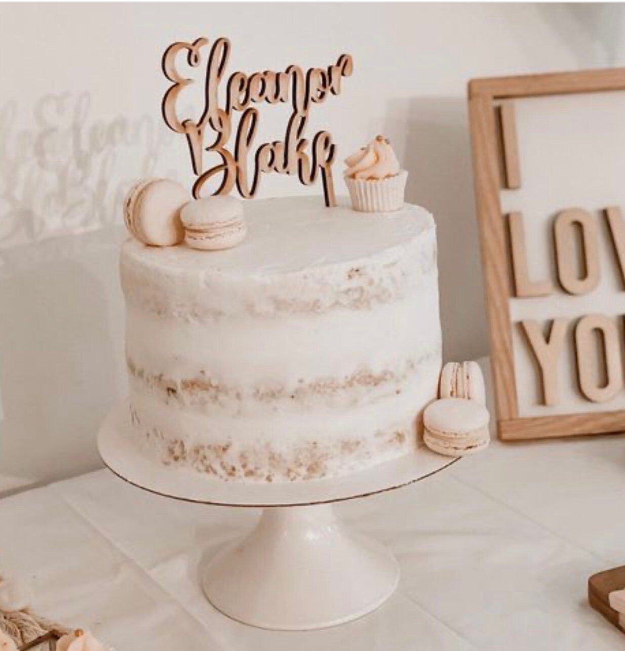 Personalized Wood Cake Topper - Etsy