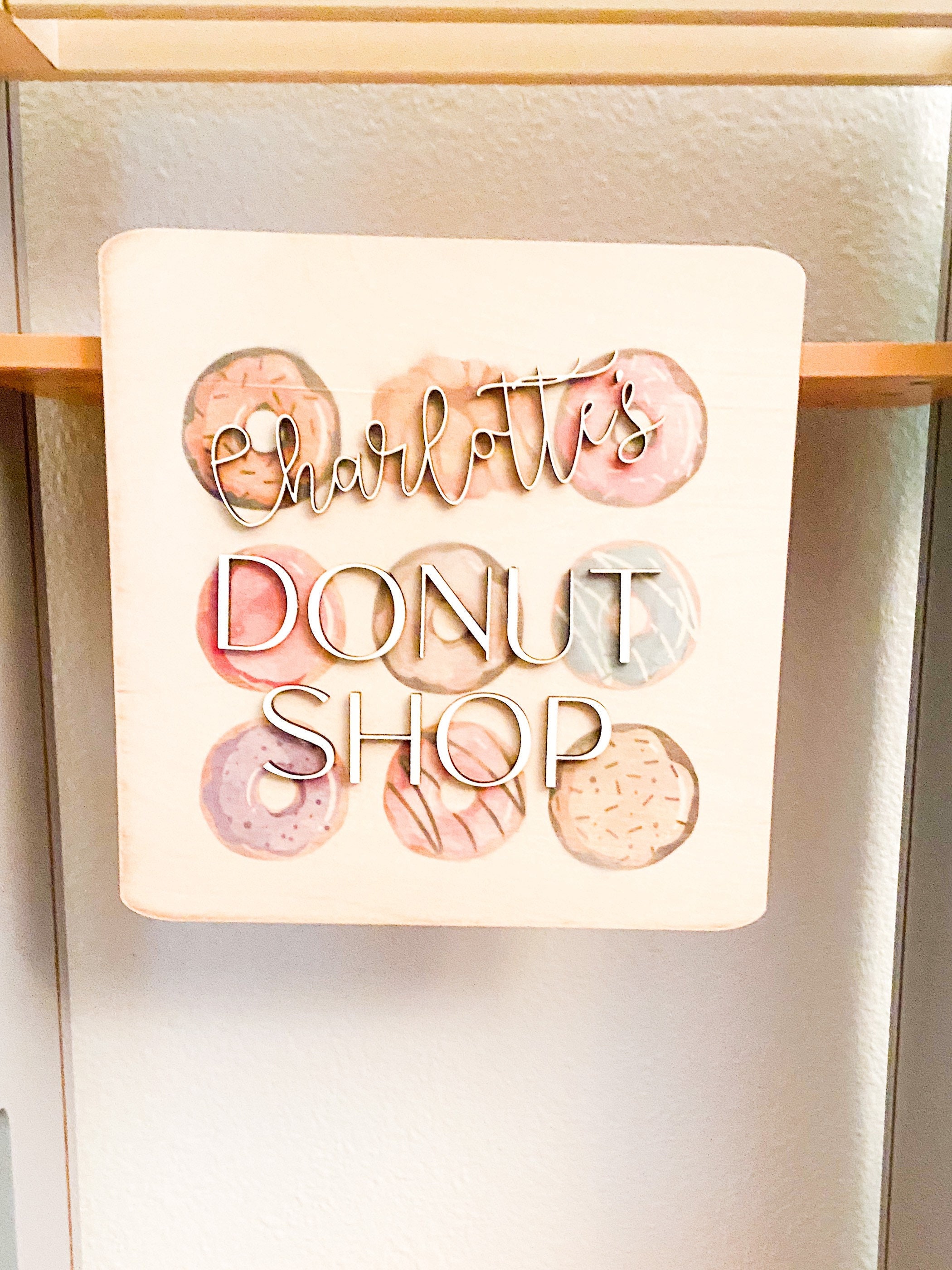 Donut Shop Sign | Play Kitchen Sign - Etsy