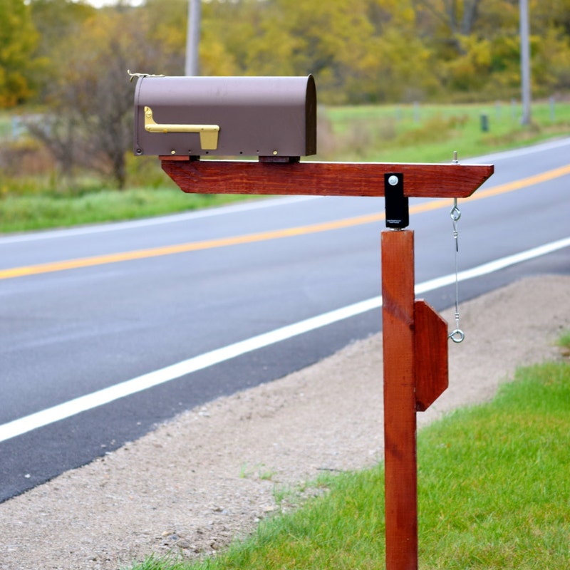 Silver Mailbox With Post - Etsy