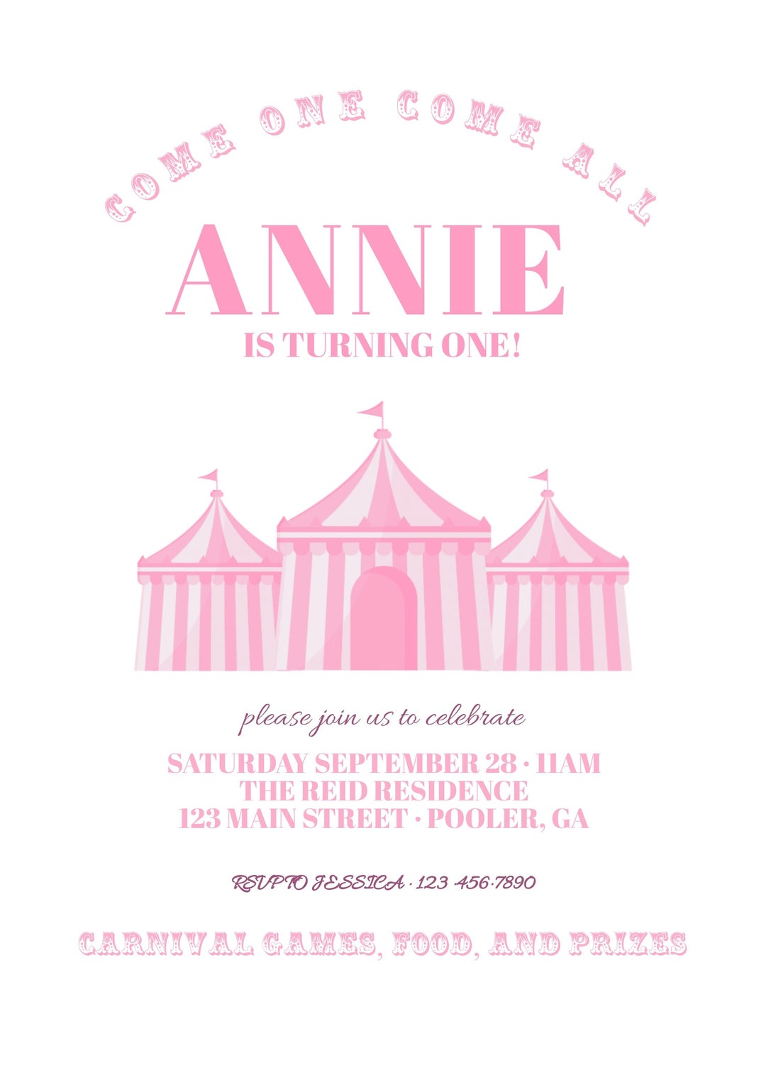 Carnival Invitation - Etsy