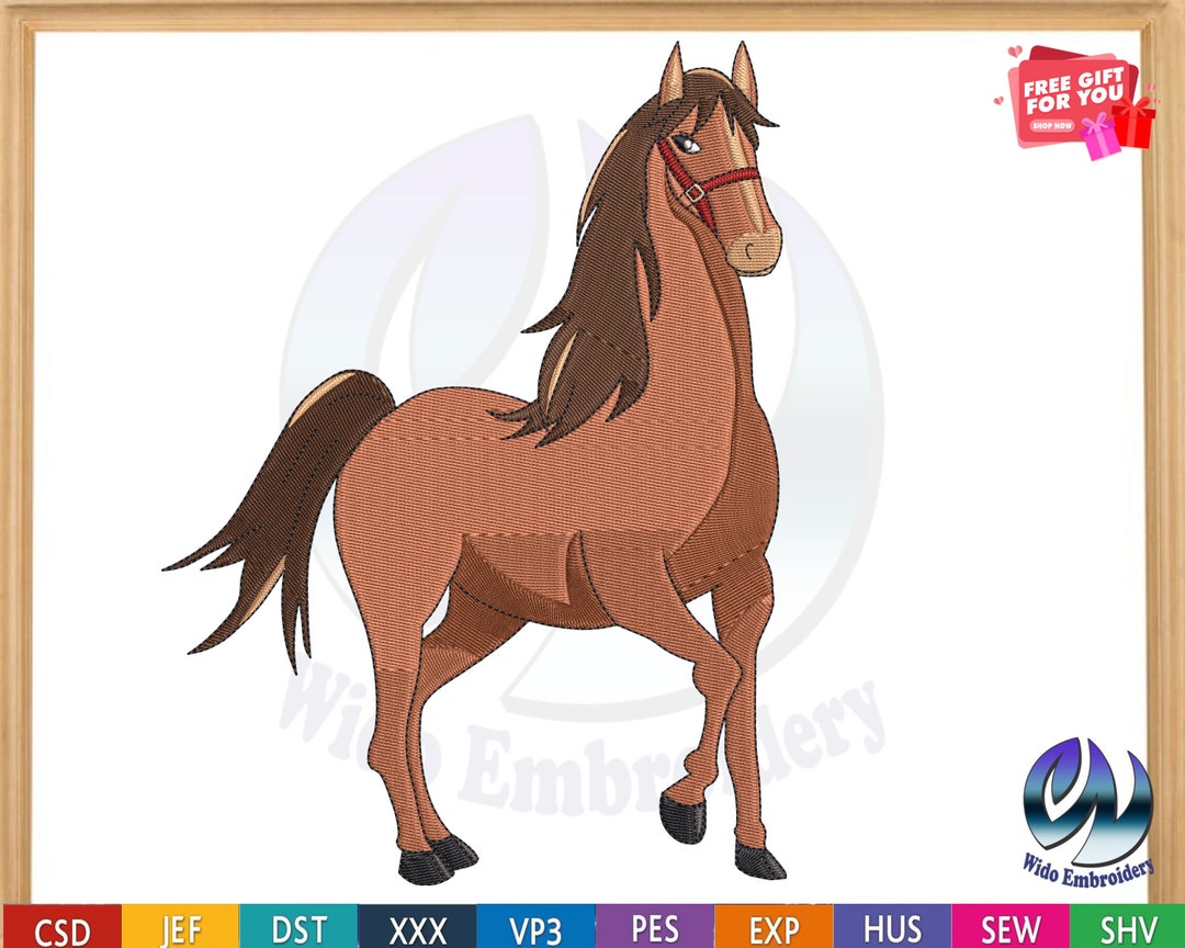 Horse Machine Embroidery Design, 5 Sizes 10 Formats,animals , Kids,mini ...