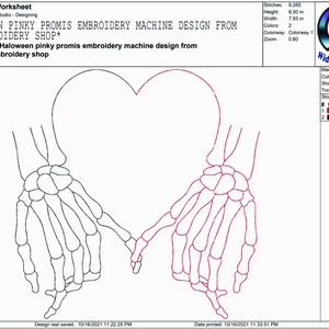 Pinky Promise Embroidery Design, 5 Sizes 10 Formats,girly, Pes File ...