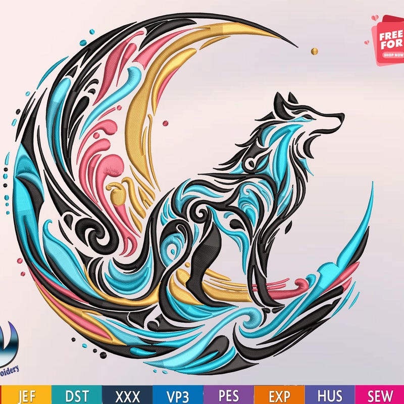 Wolf Applique - Etsy