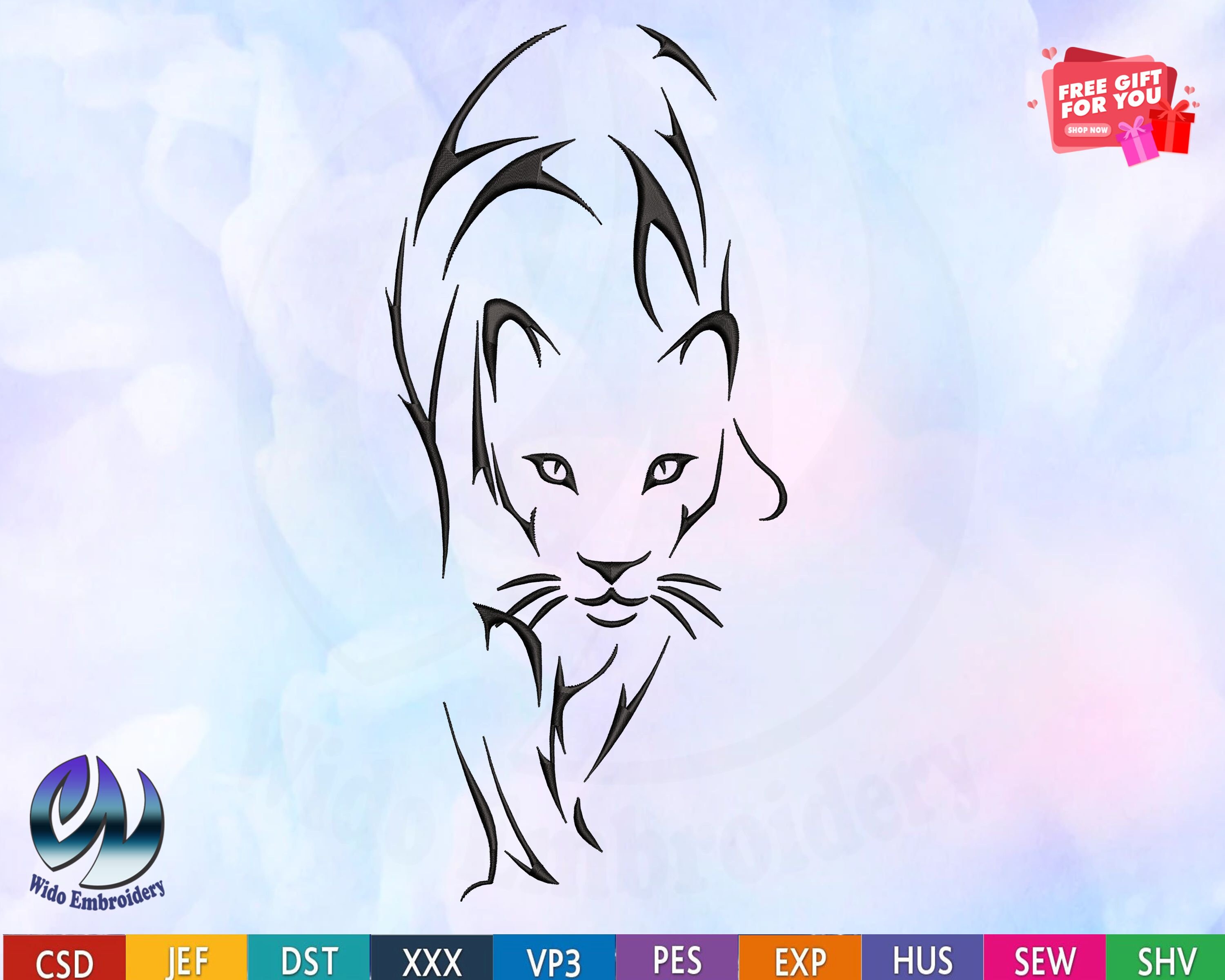 Panther Machine Embroidery Design5 Sizes 10 Formats Black - Etsy