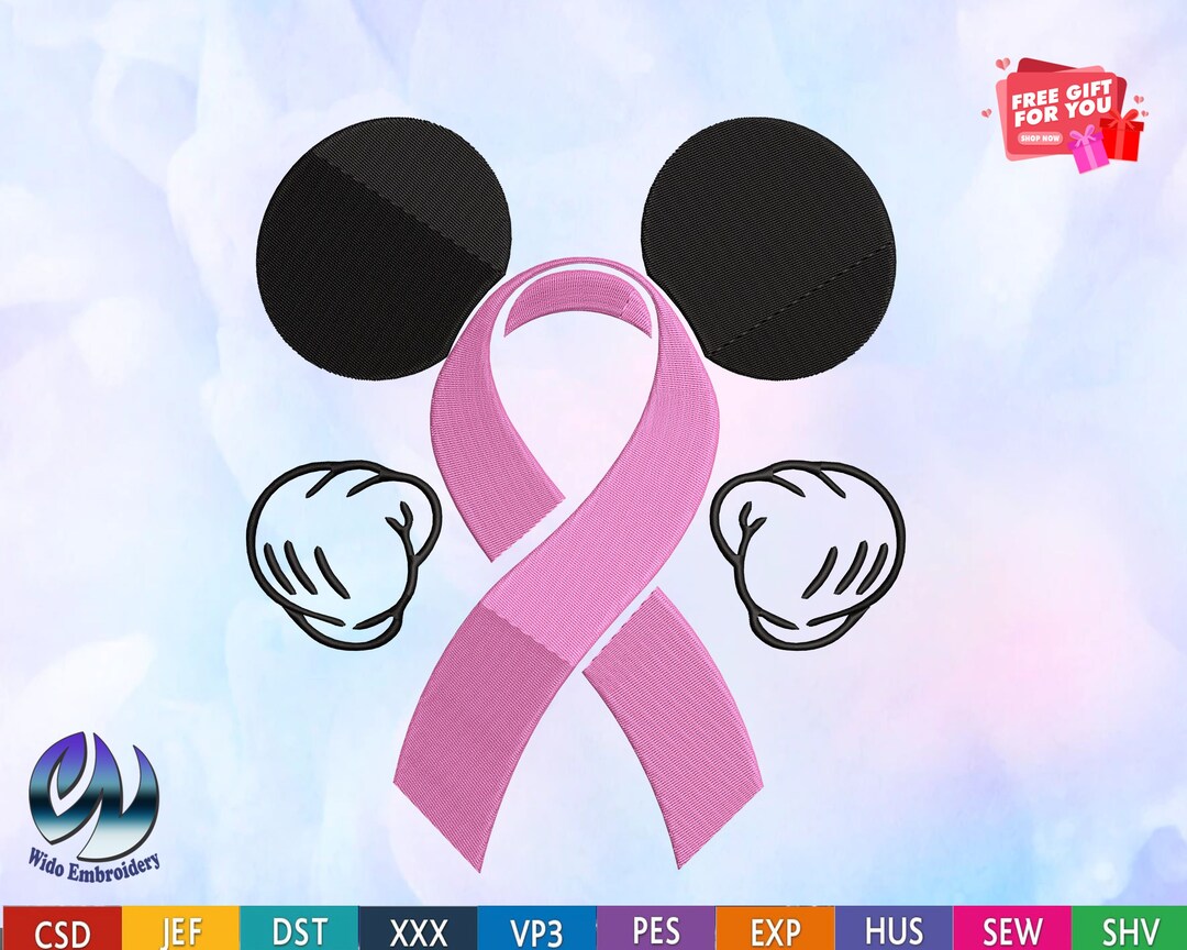 Breast Cancer Ribbon, Embroidery Design, 5 Sizes 10 Formats,cancer ...