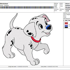 Dalmatian Embroidery Design,5 Sizes 10 Formats,machine,101,cartoons ...
