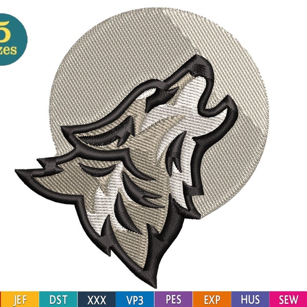 Wolf Embroidery - Etsy