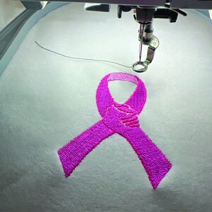 Breast Cancer Ribbon, Machine Embroidery Design, 5 Sizes 10 Formats ...