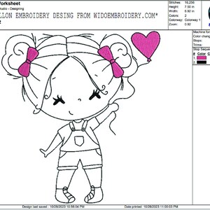 Girl Embroidery Design,5 Sizes 10 Formats,machine,kids,princess,newborn ...