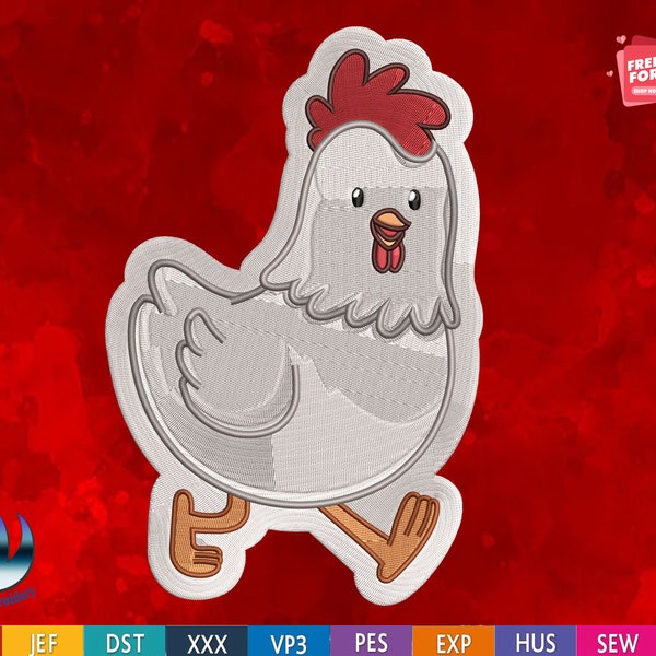Chicken Embroidery - Etsy
