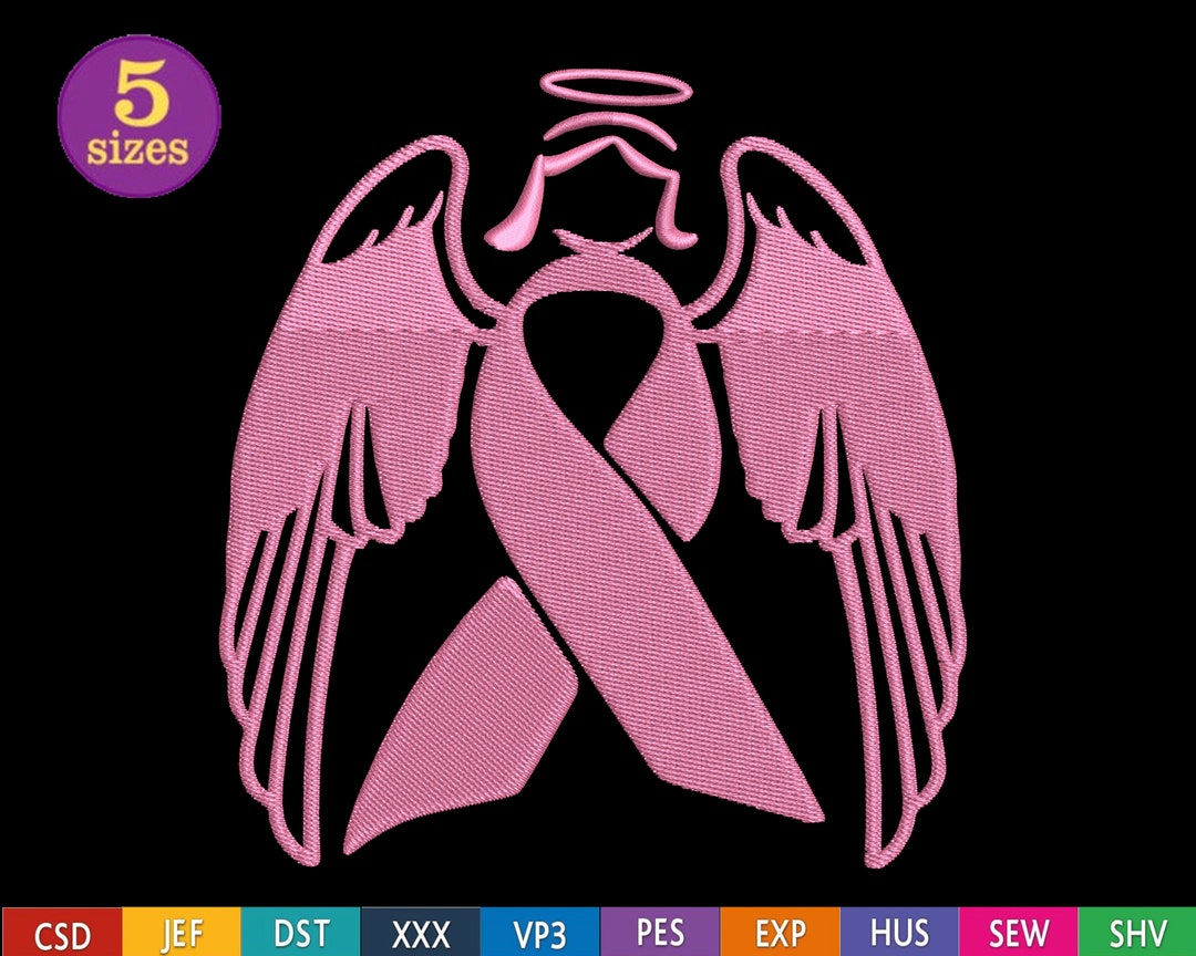 Breast Cancer Ribbon,embroidery Design,5 Sizes 10 Formats,cancer ...