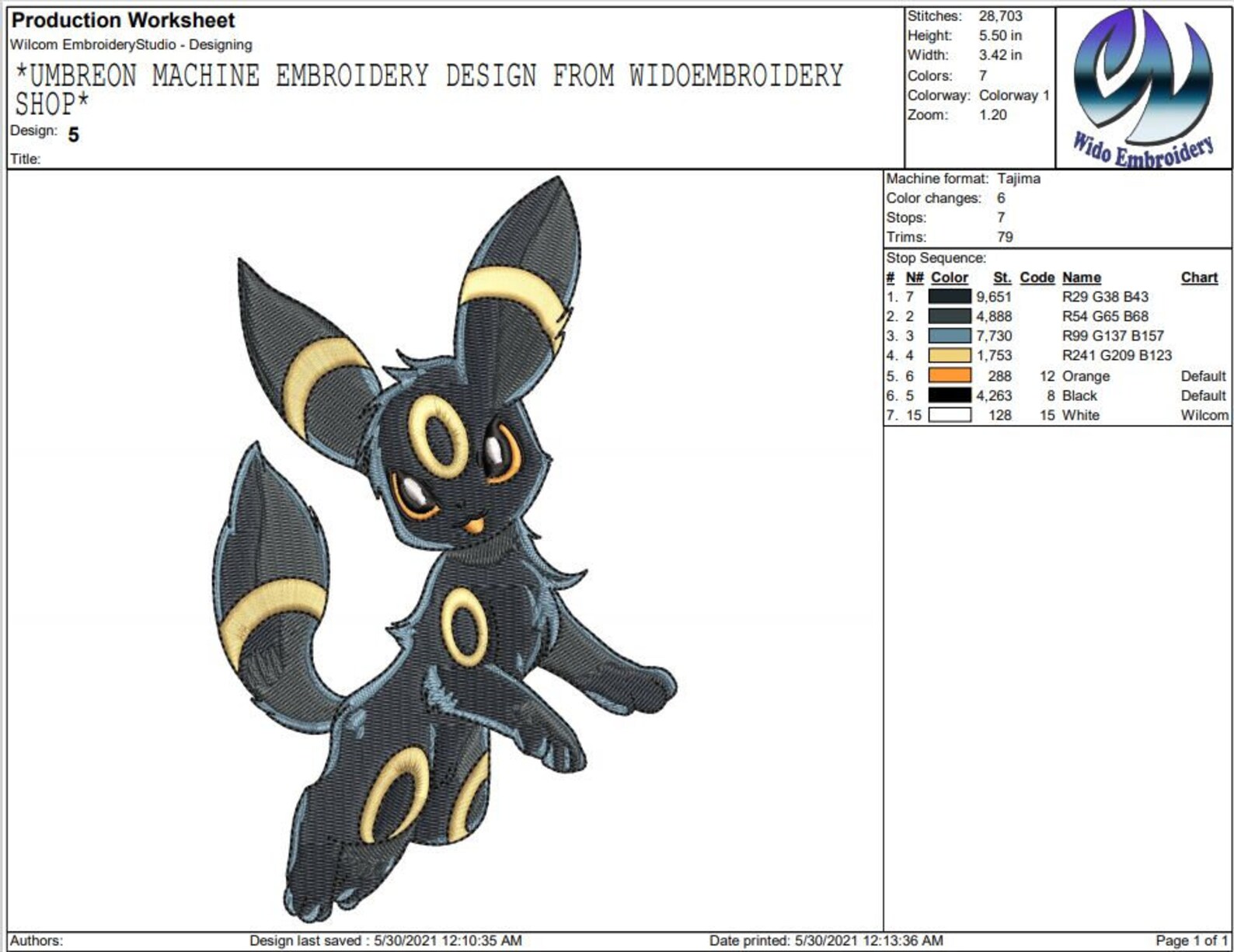 Umbreon Pokemon Machine EMBROIDERY DESIGN in 5 Sizes and 10 - Etsy