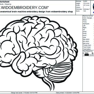 Anatomical Embroidery Design,5 Sizes 10 Formats,heart,brain,machine ...