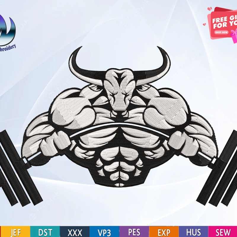 Gym Embroidery - Etsy