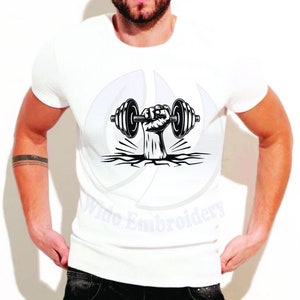 Gym Embroidery Design,weightlifting,barbell Dumbbell,kettlebells ...