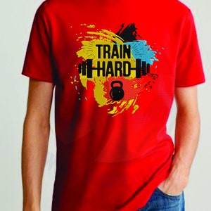 Gym Embroidery Design,train Hard,5 Sizes 10 Formats,machine,barbell ...