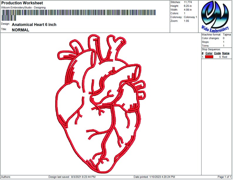 Anatomical Heart Embroidery Design Machine6 Sizes 10 - Etsy