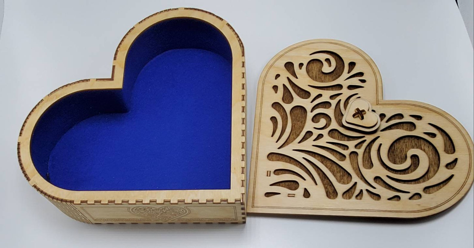 Heart Shaped Jewelry Box Keepsake Box 8in X 9in | Etsy