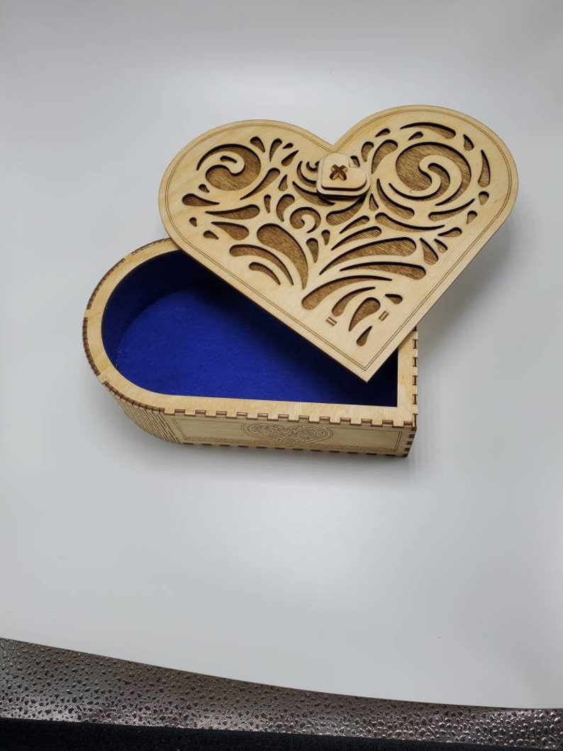 Heart Shaped Jewelry Box Keepsake Box 8in X 9in | Etsy